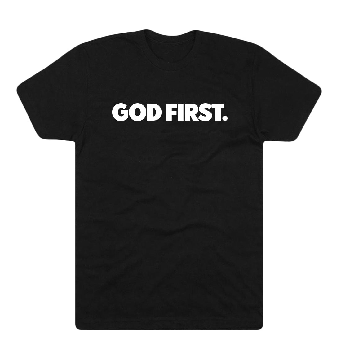 Big Block God First Tee - Black and White – Red Letter Clothing